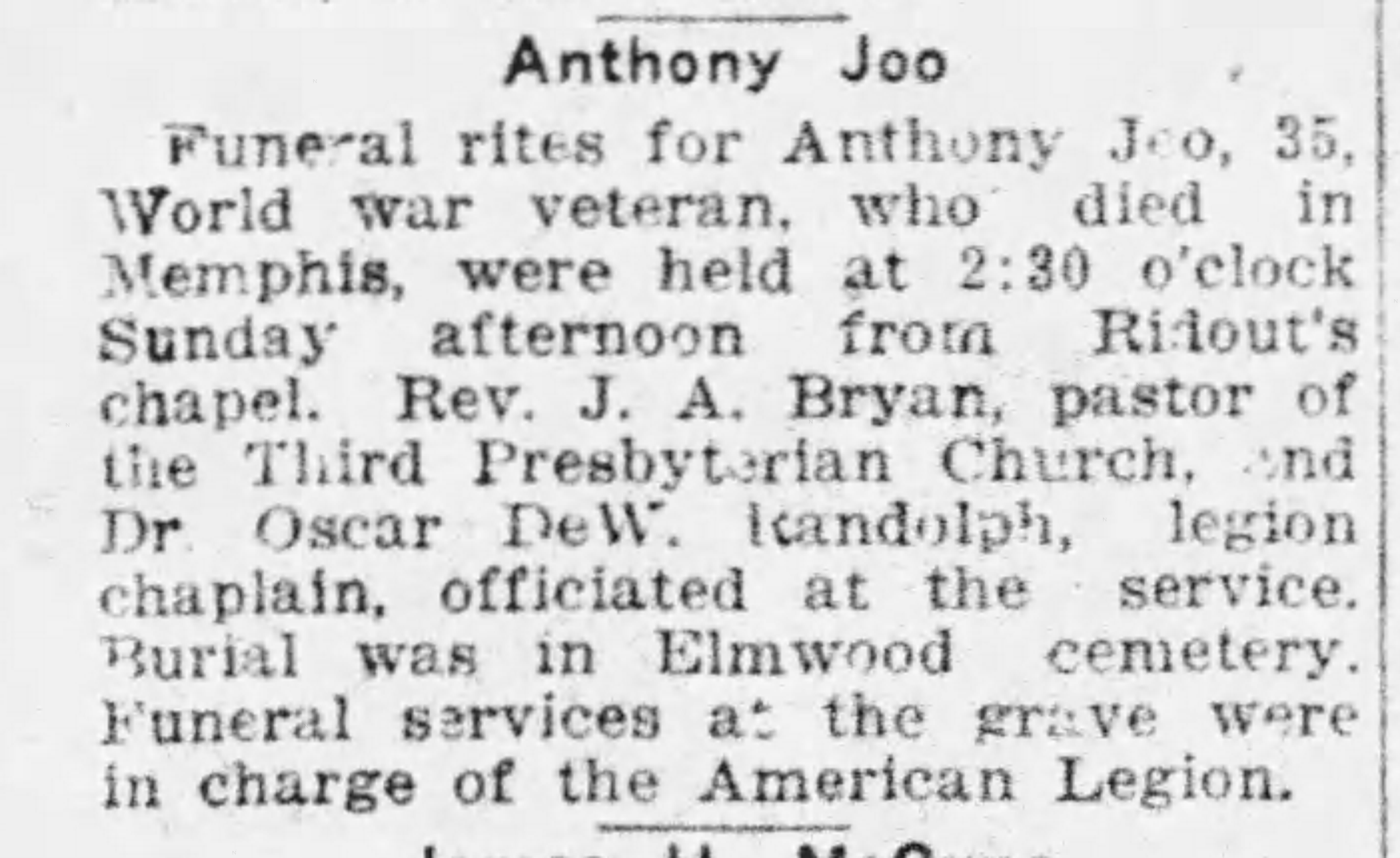 Anthony Joo from Birmingham News on 1926-01-04 – Brother Bryan of ...